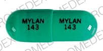 Pill Finder: MYLAN 143 MYLAN 143 Green Capsule-shape - Medicine.com