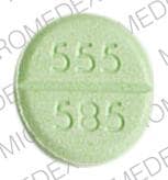 Pill Finder: barr 555 585 Green Round - Medicine.com