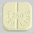 Pill Finder: Logo MYSOLINE 250 Yellow Four-sided - Medicine.com