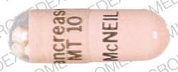 Pill Finder: McNEIL Pancrease MT 10 Pink Capsule-shape - Medicine.com