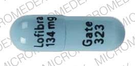 Pill Finder: Lofibra 134 mg Gate 323 Blue Capsule-shape - Medicine.com