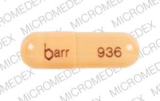 Pill Finder: barr 936 Orange Capsule-shape - Medicine.com