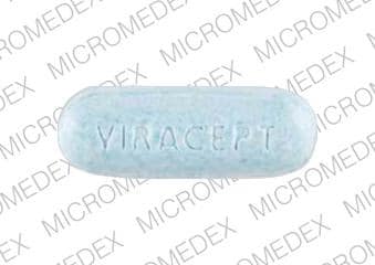Pill Finder: VIRACEPT 250 mg Blue Elliptical / Oval - Medicine.com