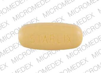 Pill Finder: STARLIX 120 Yellow Elliptical / Oval - Medicine.com