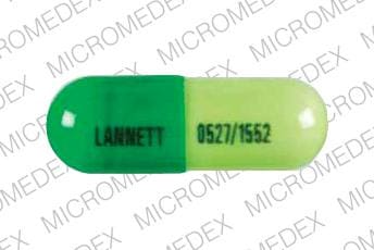 Pill Finder: 0527/1552 LANNETT Green Capsule-shape - Medicine.com