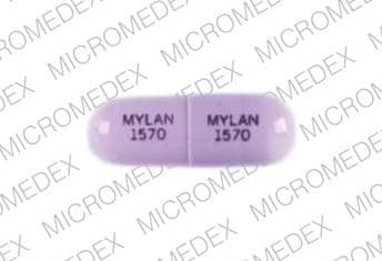 Pill Finder: MYLAN 1570 MYLAN 1570 Purple Capsule-shape - Medicine.com