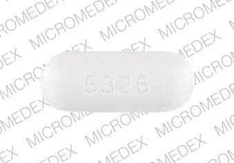 Pill Finder: 5325 DAN DAN White Elliptical / Oval - Medicine.com