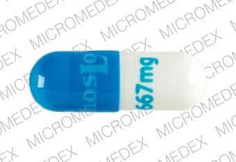 Pill Finder: 667 mg PhosLo Blue Capsule-shape - Medicine.com