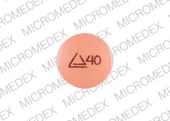 Pill Finder: Logo 40 Peach Round - Medicine.com
