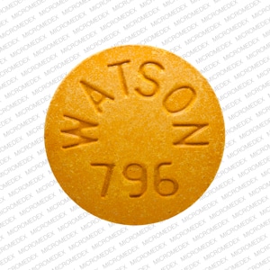 Pill Finder: WATSON 796 Yellow Round - Medicine.com