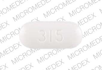 Pill Finder: 315 White Elliptical / Oval - Medicine.com