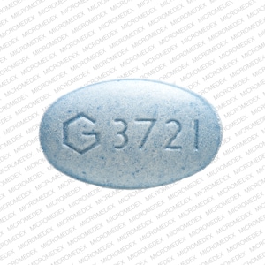 Pill Finder: G 3721 Blue Elliptical / Oval - Medicine.com