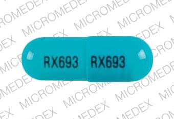 Pill Finder: RX693 RX693 Blue Capsule-shape - Medicine.com