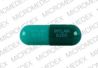 Pill Finder: MYLAN 6150 MYLAN 6150 Green Capsule-shape - Medicine.com