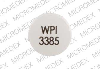 Pill Finder: WPI 3385 White Round - Medicine.com