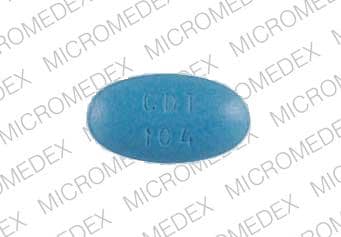 Pill Finder: CDT 104 Pfizer Blue Elliptical / Oval - Medicine.com