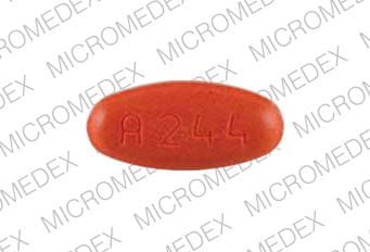 Pill Finder: A 244 Brown Elliptical / Oval - Medicine.com