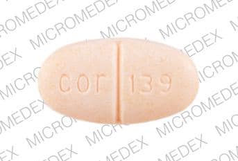 Pill Finder: cor 139 Orange Elliptical / Oval - Medicine.com