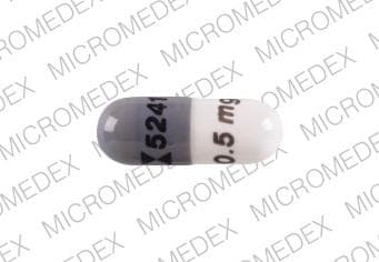 Pill Finder: Logo 5241 0.5 mg Gray Capsule-shape - Medicine.com