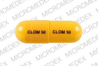 Pill Finder: CLOM 50 CLOM 50 Yellow Capsule-shape - Medicine.com