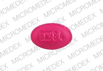 Pill Finder: B 384 Pink Elliptical / Oval - Medicine.com