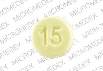 Pill Finder: 15 Yellow Round - Medicine.com