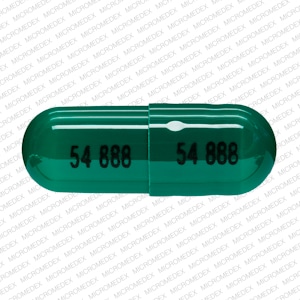 Pill Finder: 54 888 54 888 Green Capsule-shape - Medicine.com