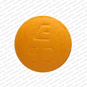 Pill Finder: E 53 Orange Round - Medicine.com