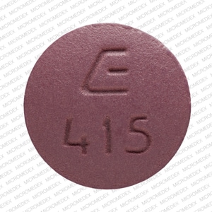 Pill Finder: E 415 Purple Round - Medicine.com