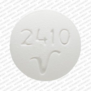 Pill Finder: 2410 V White Round - Medicine.com