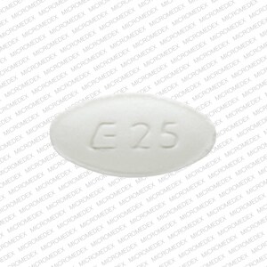 Pill Finder: E 25 White Elliptical / Oval - Medicine.com