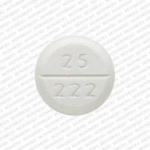 Pill Finder: 25 222 White Round - Medicine.com