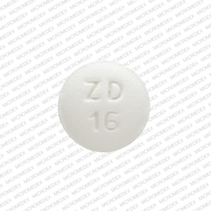 Pill Finder: ZD 16 White Round - Medicine.com