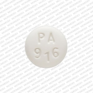 Pill Finder: PA 916 White Round - Medicine.com