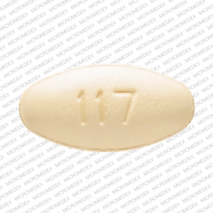 Pill Finder: 117 Yellow Elliptical / Oval - Medicine.com