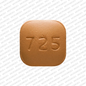 Pill Finder: R 725 Brown Four-sided - Medicine.com
