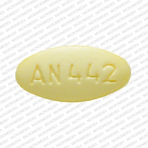 Pill Finder: AN 442 Yellow Elliptical / Oval - Medicine.com