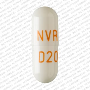 Pill Finder: NVR D20 White Capsule-shape - Medicine.com
