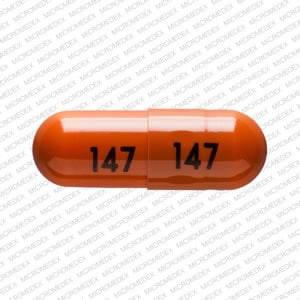 Pill Finder: 147 147 Orange Capsule-shape - Medicine.com