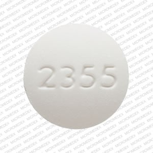 Pill Finder: 2355 V White Round - Medicine.com