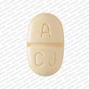 Pill Finder: A CJ Yellow Elliptical / Oval - Medicine.com