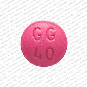 Pill Finder: GG 40 Pink Round - Medicine.com