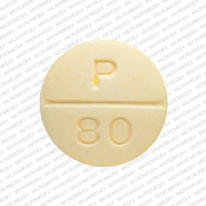 Pill Finder: P 80 Yellow Round - Medicine.com