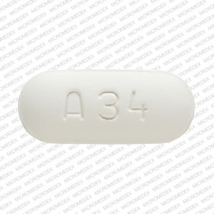 Pill Finder: A34 White Elliptical / Oval - Medicine.com