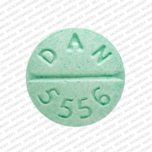 Pill Finder: 40 DAN 5556 Green Round - Medicine.com