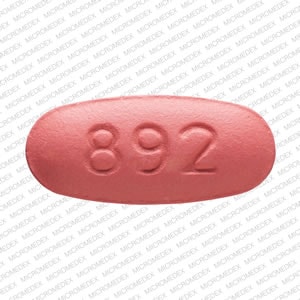 Pill Finder: 93 892 Pink Elliptical / Oval - Medicine.com