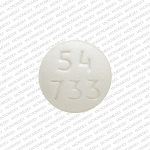 Pill Finder: 54 733 White Round - Medicine.com