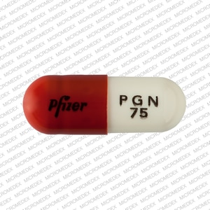 Pill Finder: Pfizer PGN 75 Orange Capsule-shape - Medicine.com