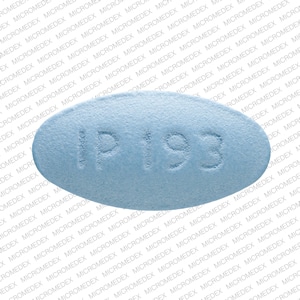 Pill Finder: IP 193 Blue Elliptical / Oval - Medicine.com