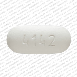 Pill Finder: 4142 logo White Elliptical / Oval - Medicine.com